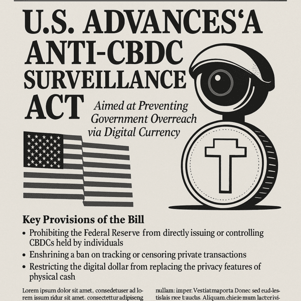 U.S. Advances 'Anti-CBDC Surveillance Act'